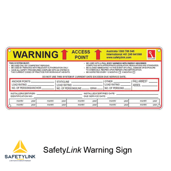 SafetyLink Access Warning Sign – SafetyLink