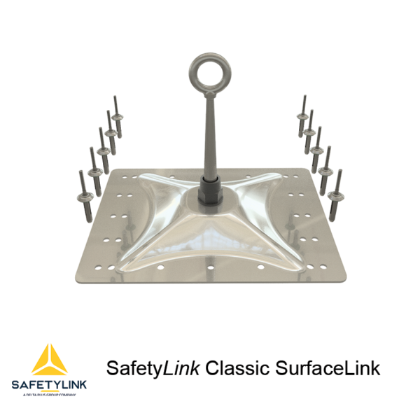 Roof Anchor – Classic Surface Mount – Aluminium Plate – SafetyLink