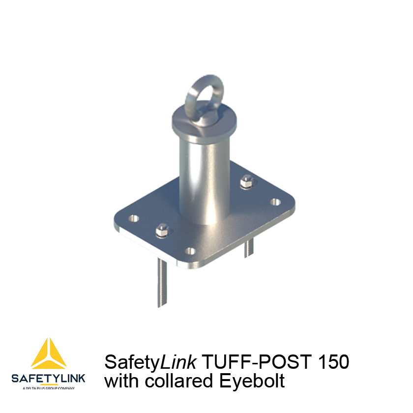 Roof Anchor – Tuff Post 300 with Collared Eyebolt Round Concrete Mount ...