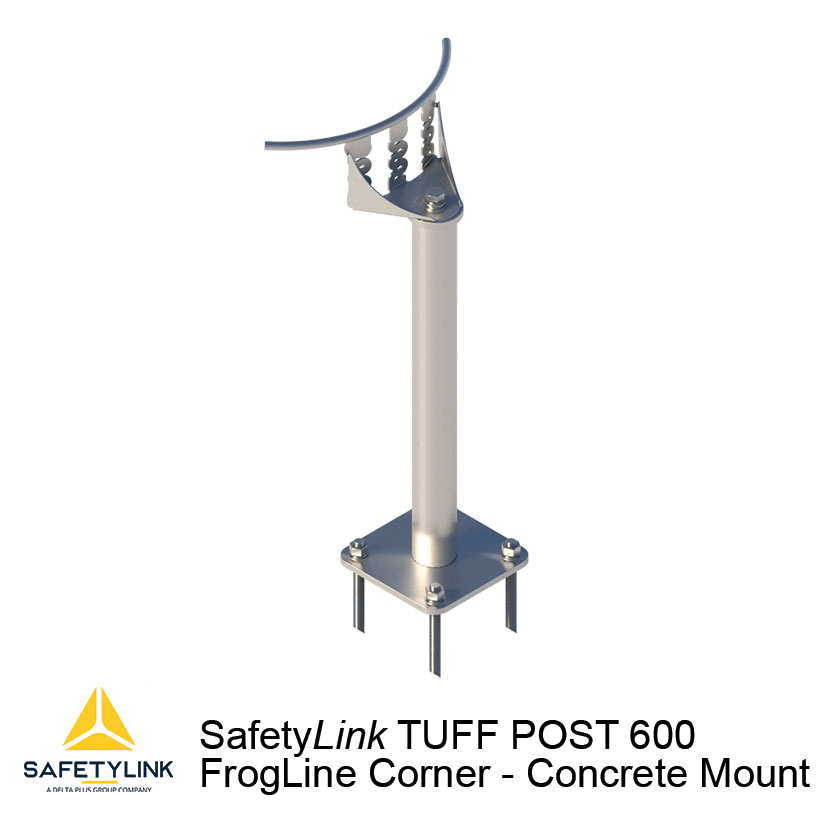 FrogLine – Tuff Post Corner Concrete Mount Round 600 – SafetyLink