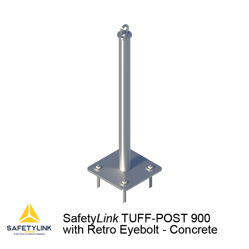 Roof Anchor – Tuff Post 900 with Collared Eyebolt Round Steel Mount ...