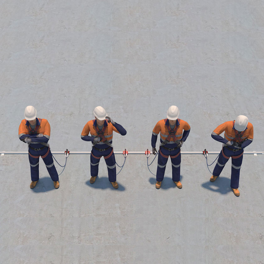 X-Rail – Horizontal Rail System Concrete Mount – SafetyLink