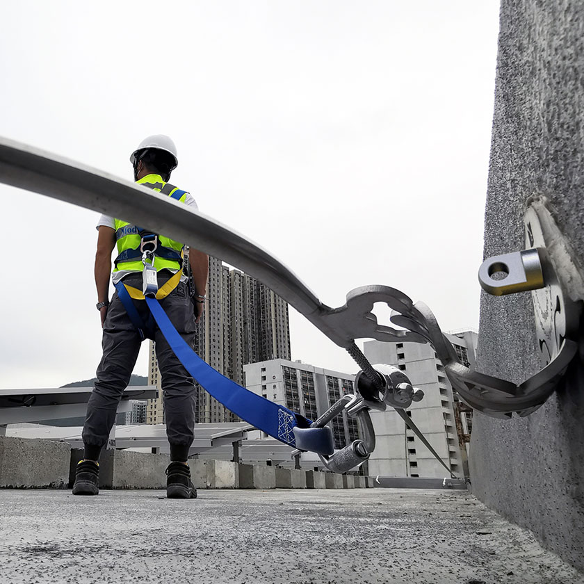 SafetyLink FrogLine installed into Concrete in Hong Kong – SafetyLink