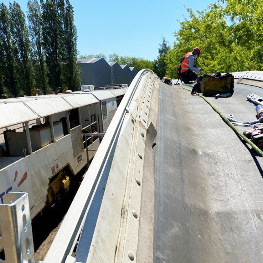 SafetyLink X-Rail Installed onto machinery on the French railway ...