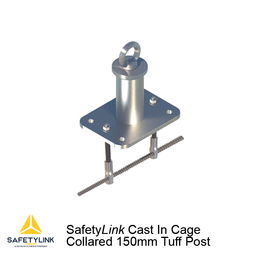 Concrete Cast-In TUFF-POST 150mm (Round) with Collared Eyebolt – SafetyLink