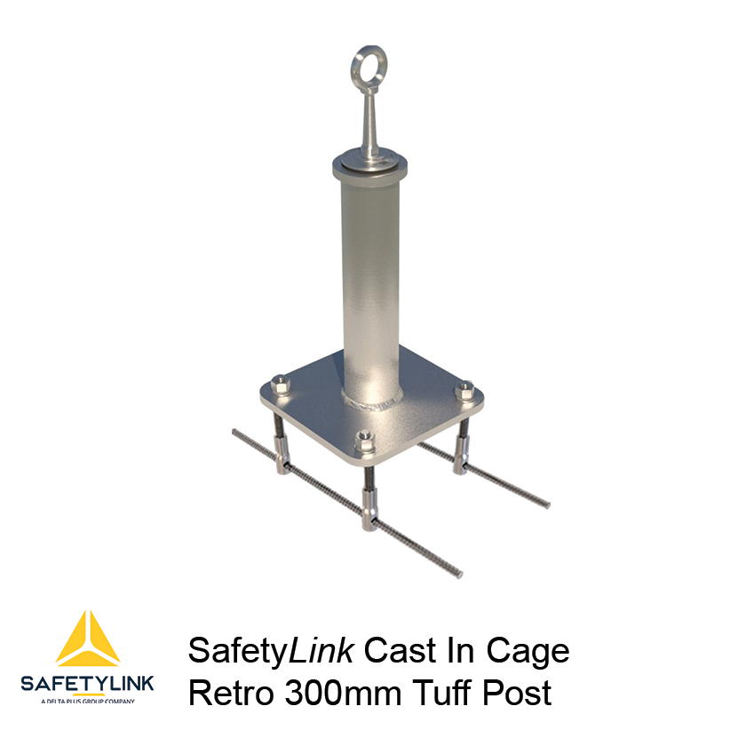 Concrete Cast-In TUFF-POST 600mm (Round) with Retro Eyebolt – SafetyLink