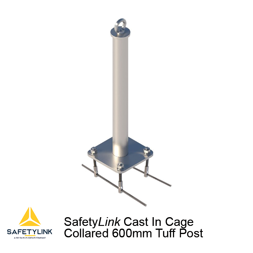 Concrete Cast-In TUFF-POST 300mm (Round) with Collared Eyebolt – SafetyLink