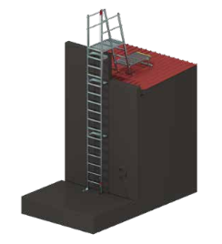 LADDER KIT – 90 DEGREE PARAPET LADDER WITH VLINE AND TOP PLATFORM ...