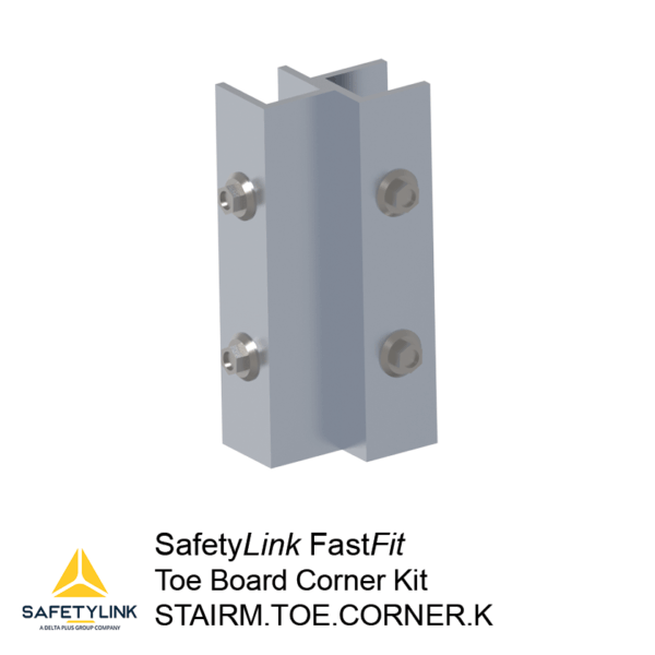 FASTFIT GUARDRAIL SYSTEMS – TOE BOARD RAIL CORNER KIT - SafetyLink