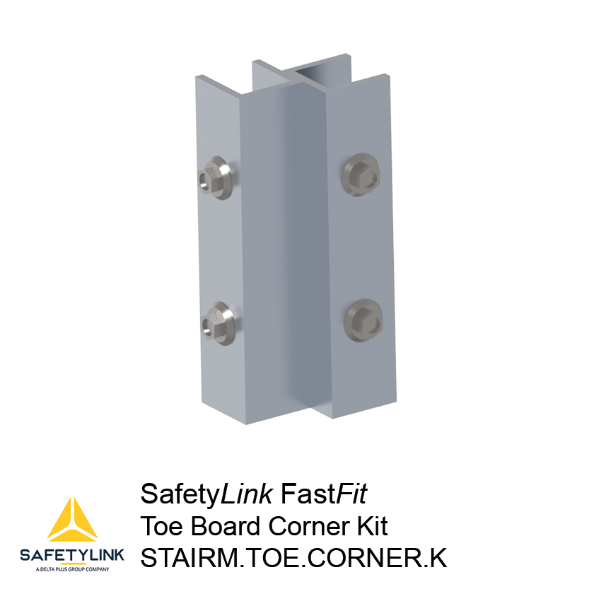 FASTFIT GUARDRAIL SYSTEMS – TOE BOARD RAIL CORNER KIT - SafetyLink
